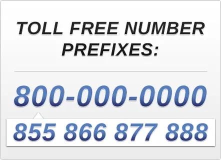 Toll Free Area Codes List | All Toll Free Number Exchanges